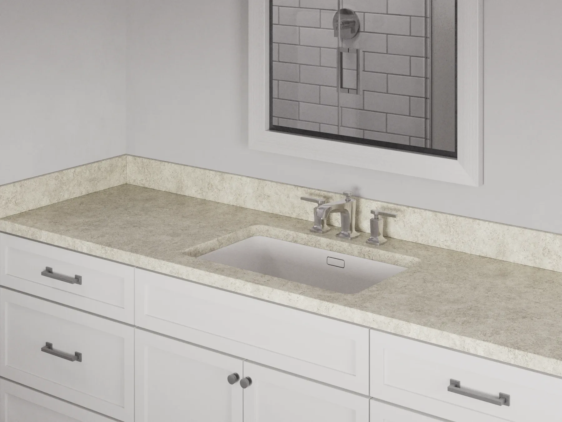 pebble white worktop