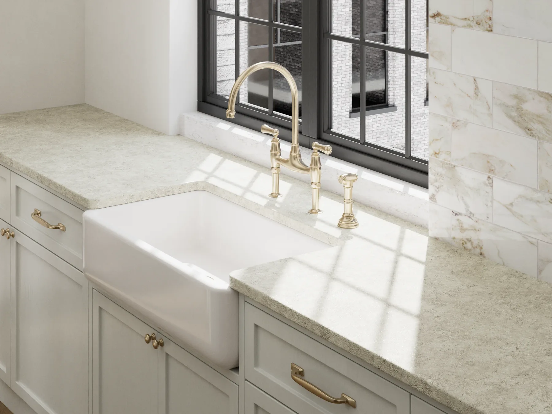 pebble white worktop