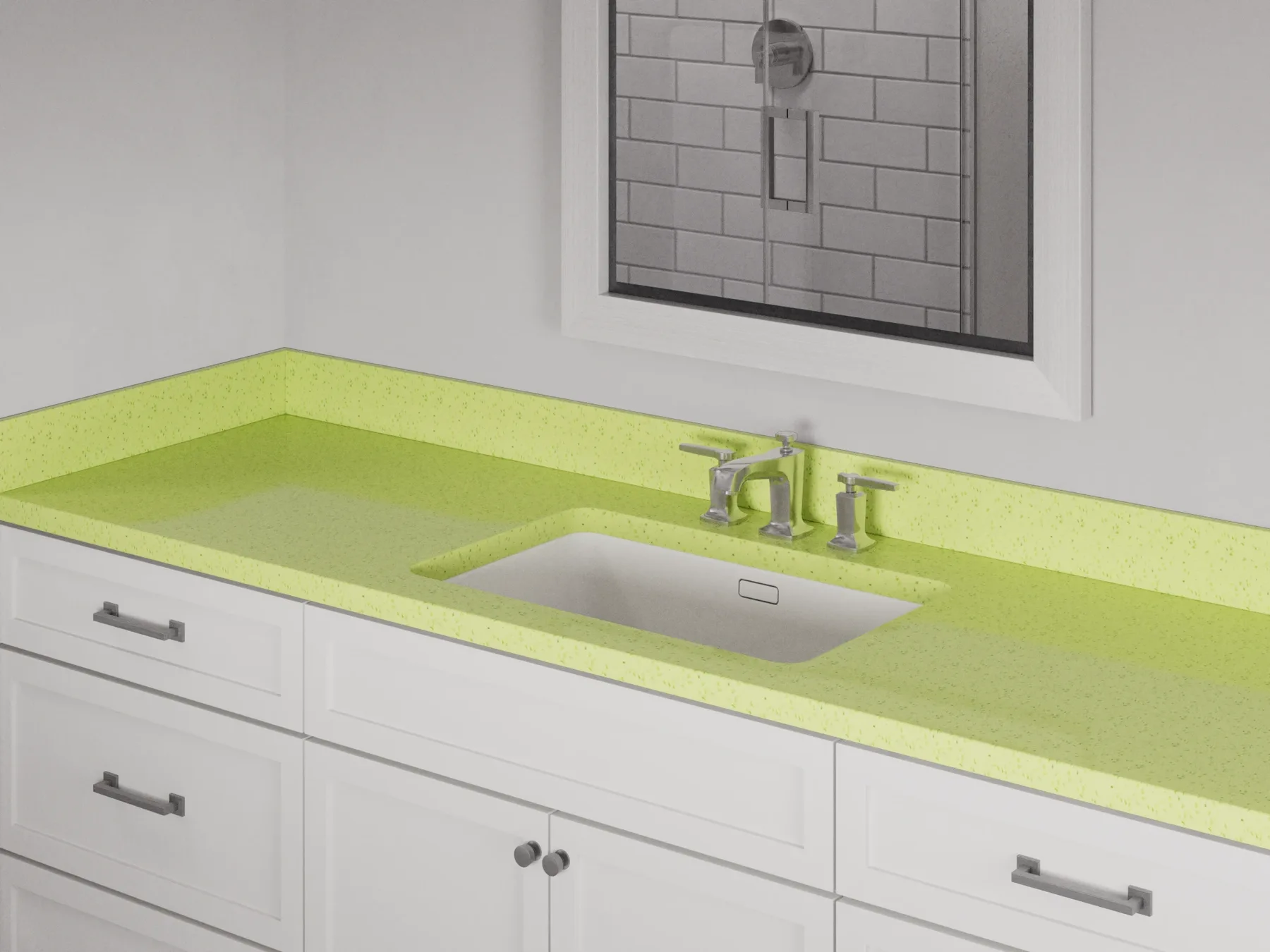 lime green solid surface